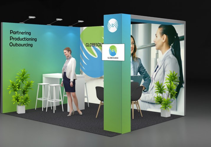 Messestand 4x3 Meter im Design 4x3-013 mieten oder kaufen - isyfair