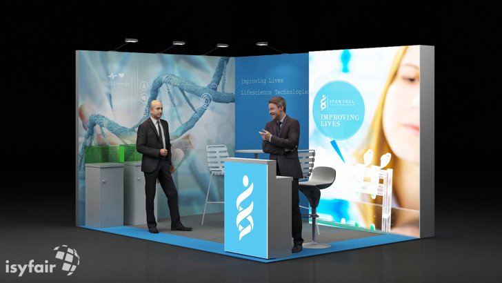 Messestand 4x3 Meter im Design 4x3-011 mieten oder kaufen - isyfair